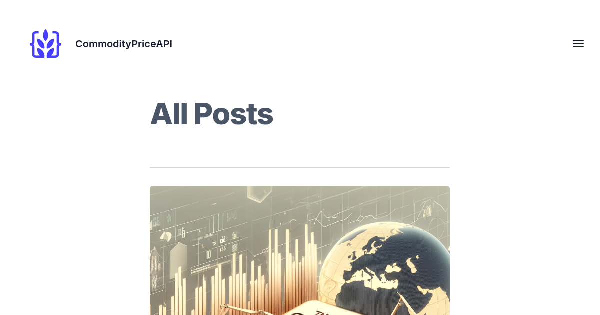 Blog | Commodity Price API